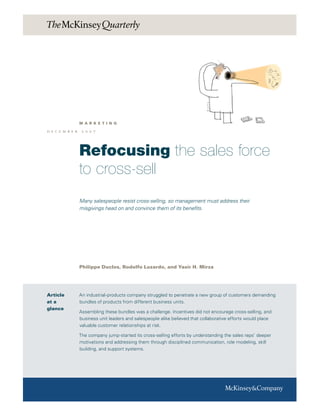 Refocusing The Sales Force To Cross Sell | PDF | Business Expos ...