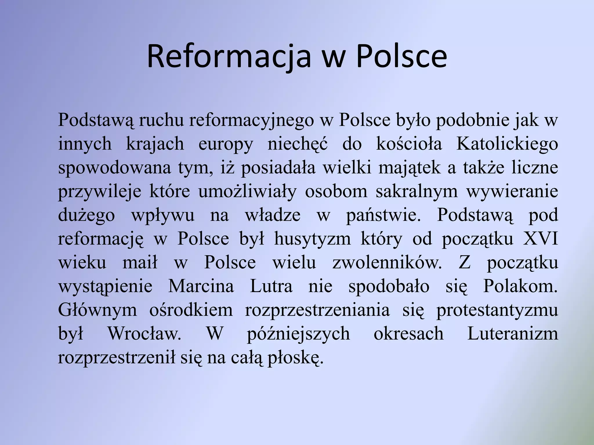 Reformacja | PPTX