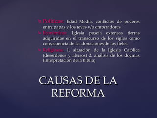 Reforma protestante y contrarreforma católica | PPT