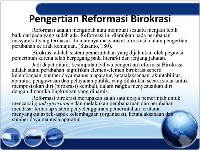 Reformasi birokrasi | PPTX