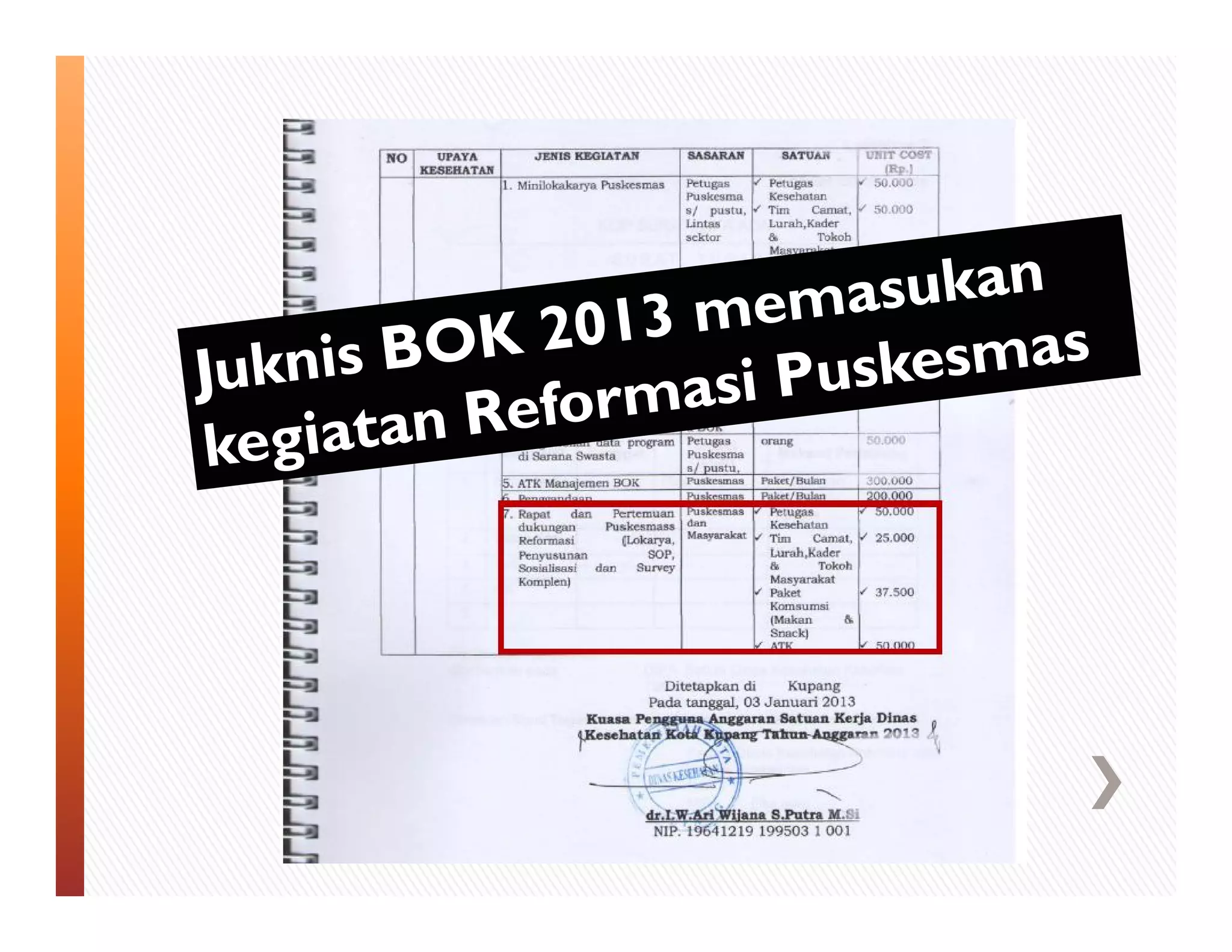 Reformasi Puskesmas di Kota Kupang | PPT
