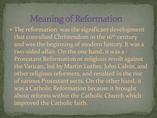Reformation and Religious Wars Part 1 | PPTX | Christianity | Religion ...