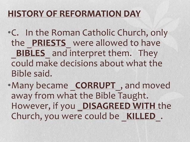 Reformation day powerpoint | PPTX | Christianity | Religion & Spirituality