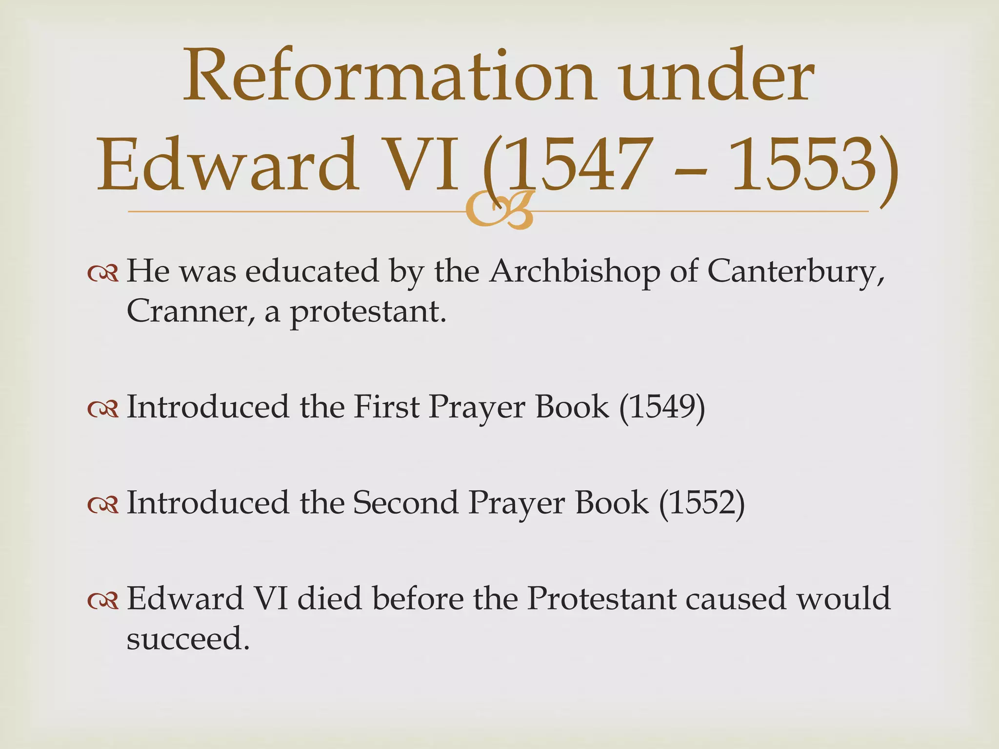 The Reformation in England | PPTX