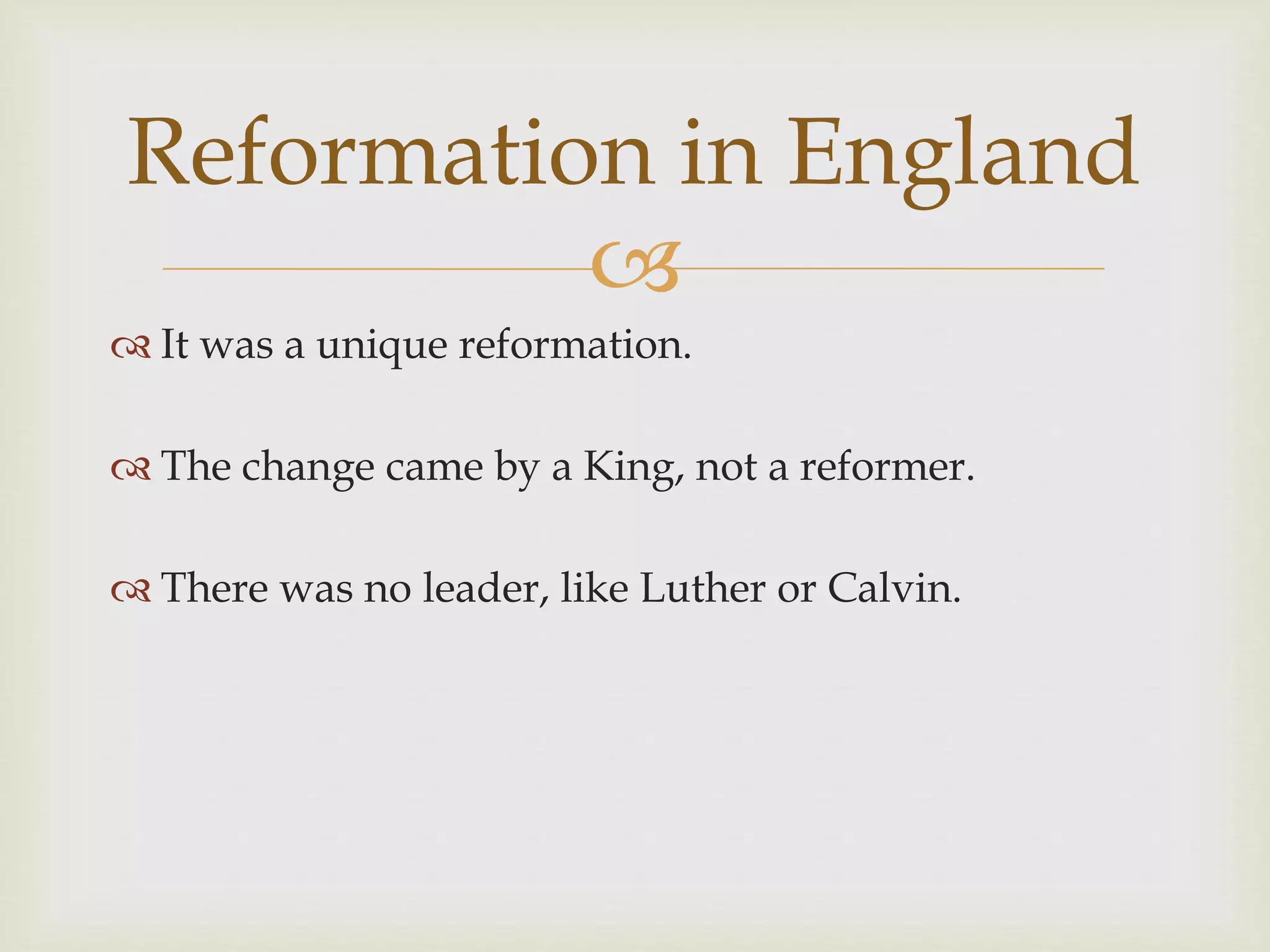 The Reformation in England | PPTX