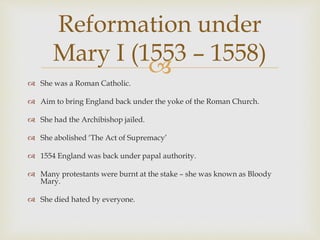 The Reformation in England | PPTX