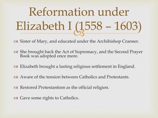 The Reformation in England | PPTX