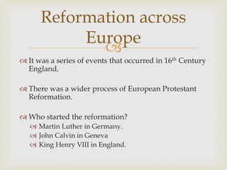 The Reformation in England | PPTX