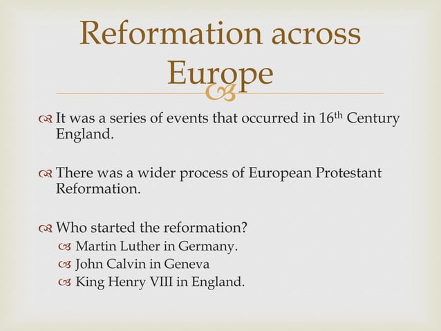 The Reformation in England | PPTX