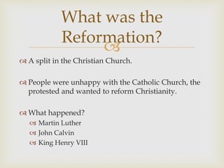 The Reformation in England | PPTX