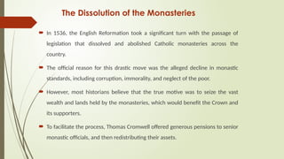 Reformation in England : Causes and Consequences | PPTX