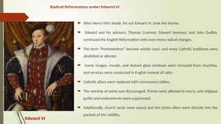 Reformation in England : Causes and Consequences | PPTX