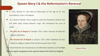 Reformation in England : Causes and Consequences | PPTX