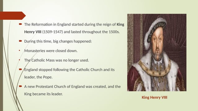 Reformation in England : Causes and Consequences | PPTX | Christianity ...