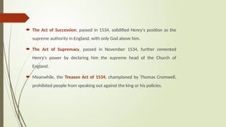 Reformation in England : Causes and Consequences | PPTX