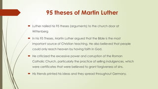 Reformation in Germany : Role Of Martin Luther | PPTX