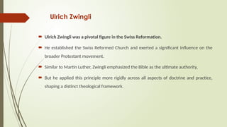 Reformation in Switzerland : Role of Zwingli and Calvin | PPTX