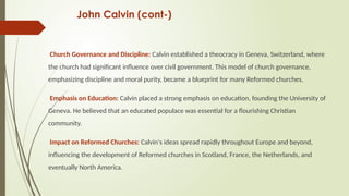 Reformation in Switzerland : Role of Zwingli and Calvin | PPT