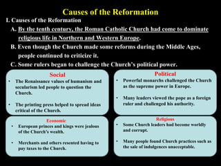 Causes Of Reformation