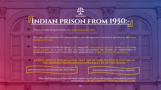 REFORMATION OF PRISONERS UNDER CRIMINAL JUSTICE DELIVERY SYSTEM.pptx