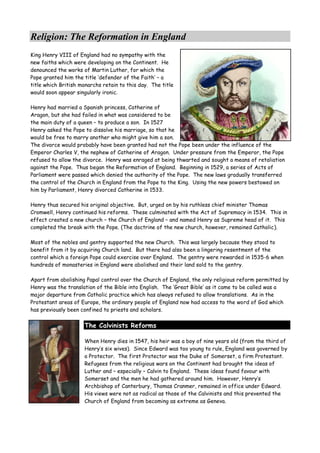 Reformation reading | PDF