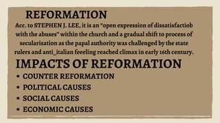 REFORMATION - that has happened in europe | PPT