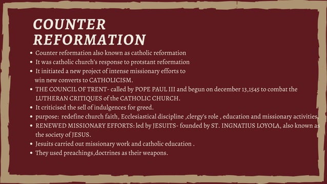 REFORMATION - that has happened in europe | PPT