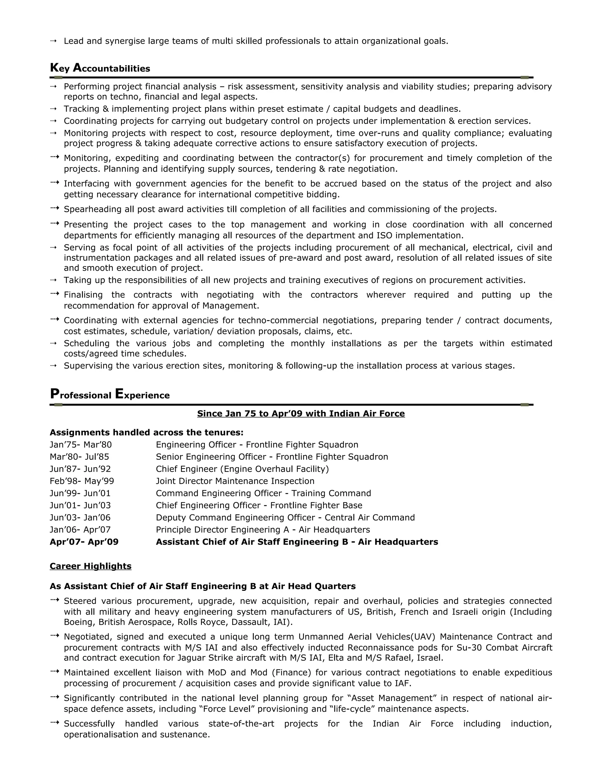 Re Formatted Resume Of Avm Bk Murali | DOC