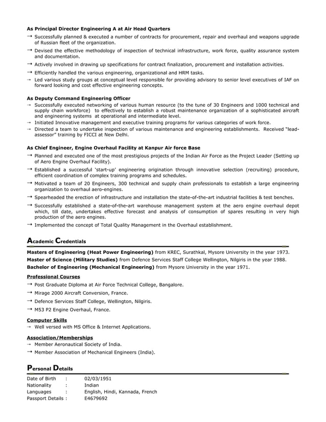 Re Formatted Resume Of Avm Bk Murali | DOC