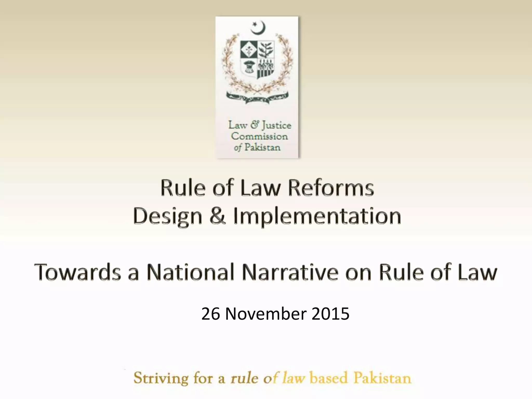 Rule of Law Reforms, Design & Implementation | PPT