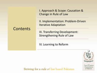 Rule of Law Reforms, Design & Implementation | PPT