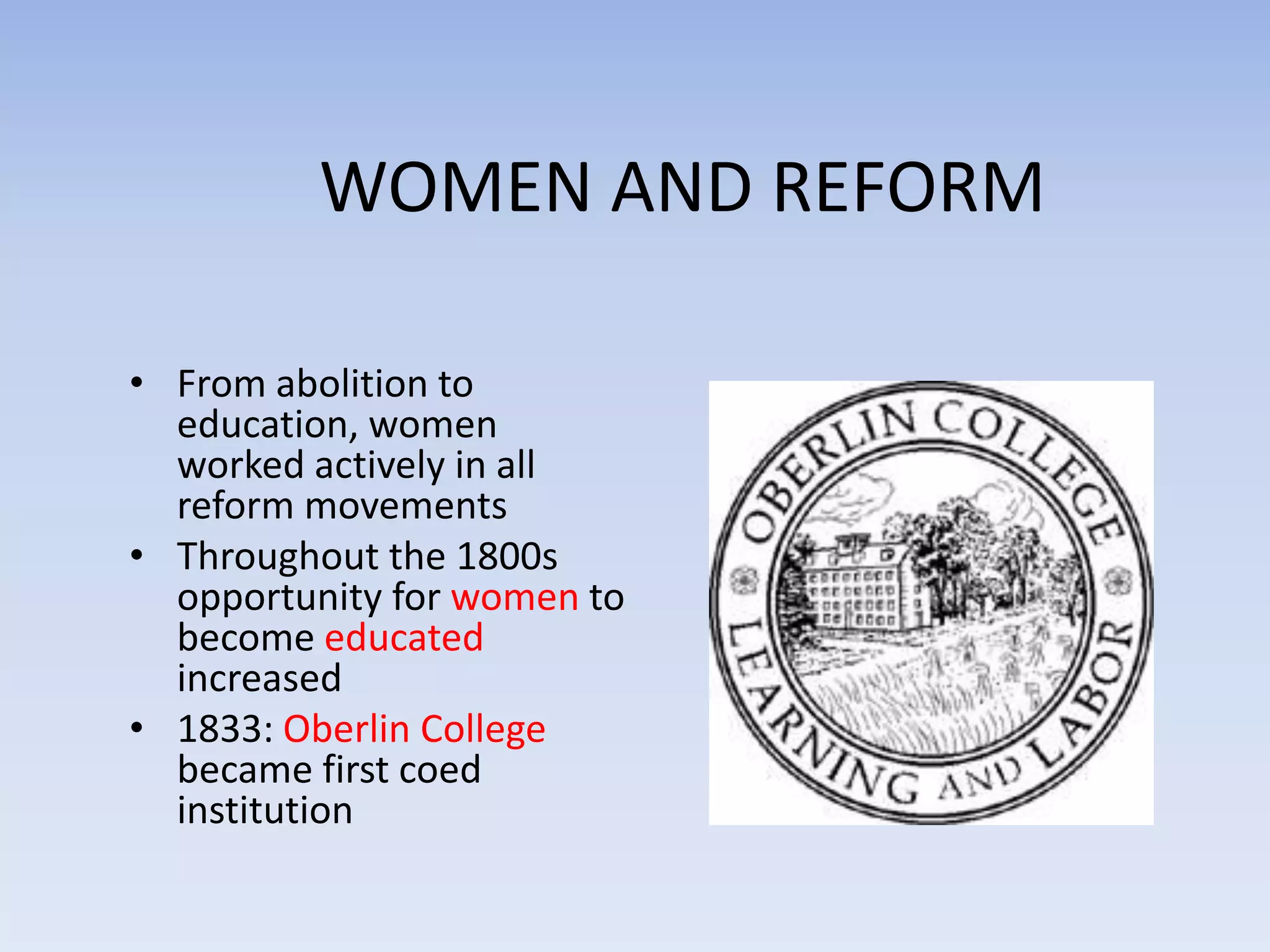 Reforming american society | PPTX