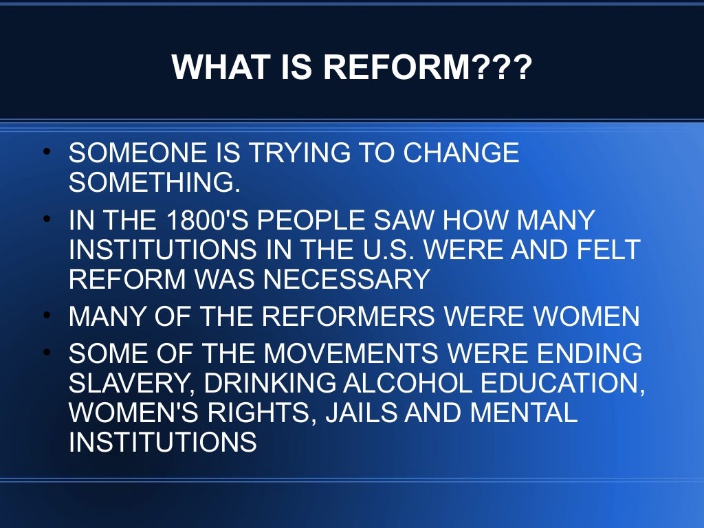 Reform movement