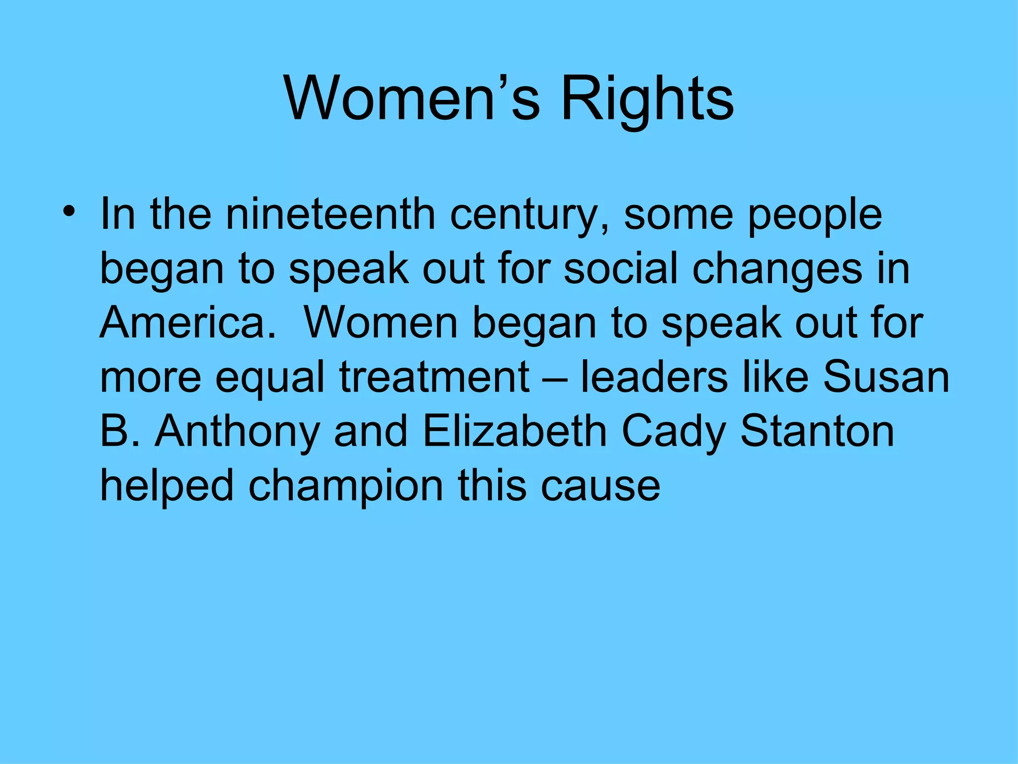 Reform Movements Of The 1800s | PPT