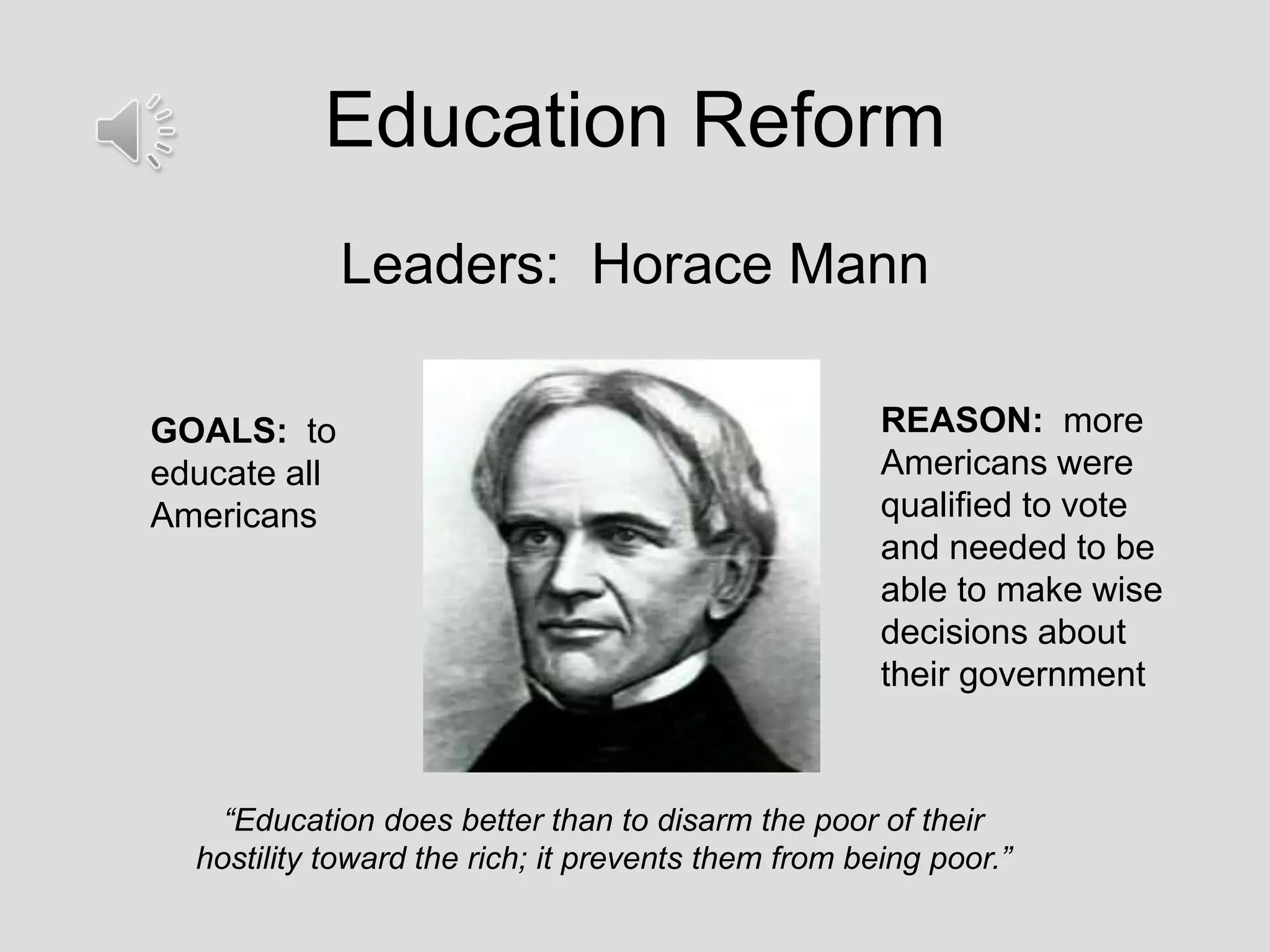 Reform movements of the 1800 s | PPTX