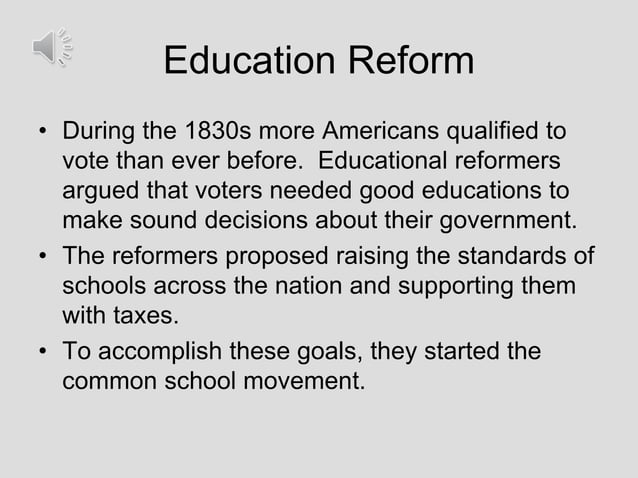 Reform movements of the 1800 s | PPT