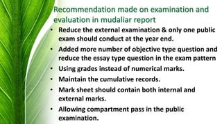 EXAMINATION REFORM REPORTS | PPTX