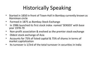 Reforms At Bombay Stock Exchange, Asia’S Oldest | PPT