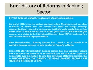 Reforms in banking sector after demonitisation | PPT
