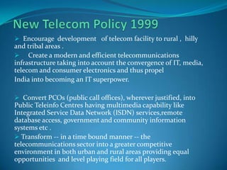 Reforms in telecom sector | PPTX