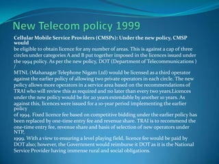 Reforms in telecom sector | PPTX