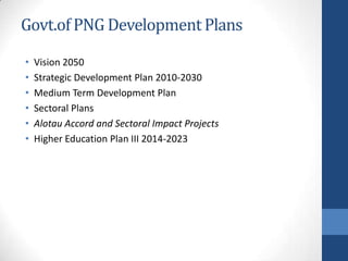 Reforms in the PNG higher education sector | PPTX