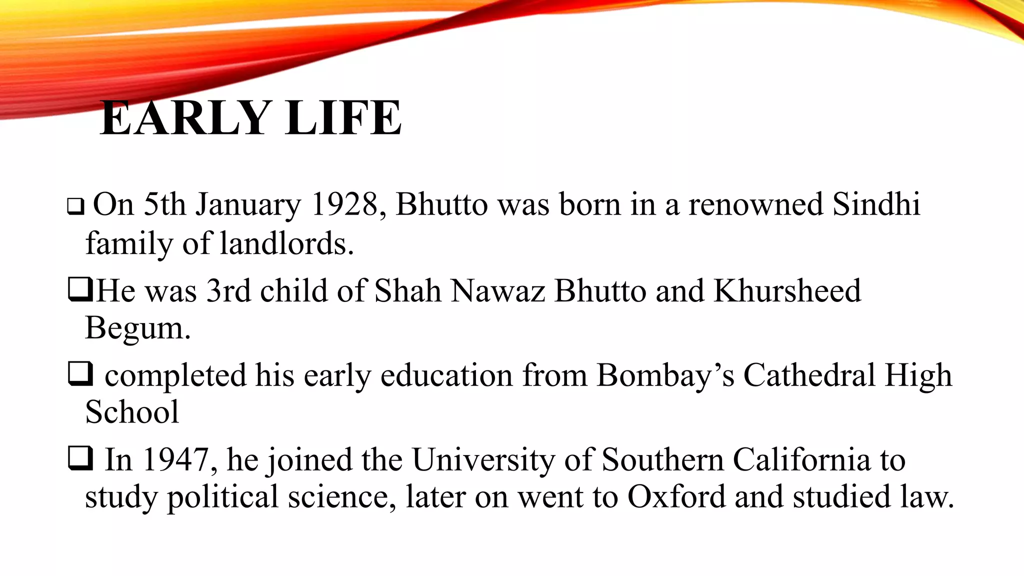 Political social and economic Reforms of zulfiqar Ali bhutto | PPTX