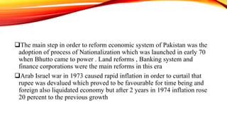 Political social and economic Reforms of zulfiqar Ali bhutto | PPTX