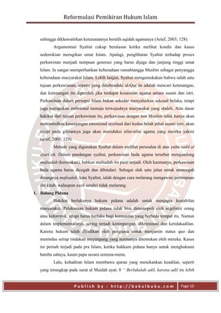 Makalah Reformulasi Pemikiran Hukum Islam | PDF