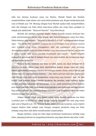 Makalah Reformulasi Pemikiran Hukum Islam | PDF