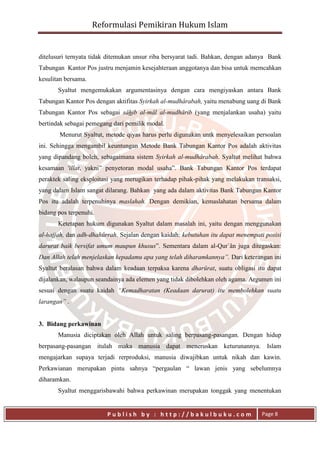 Makalah Reformulasi Pemikiran Hukum Islam | PDF