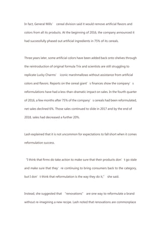 Reformulation is a Gamble: The High Stakes behind Innovation | PDF