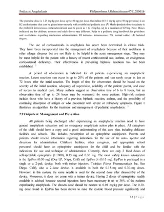 Anaphylaxis Pediatric | DOCX