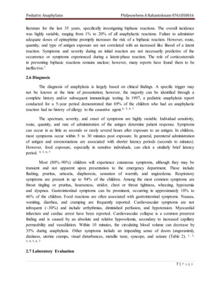 Anaphylaxis Pediatric | DOCX